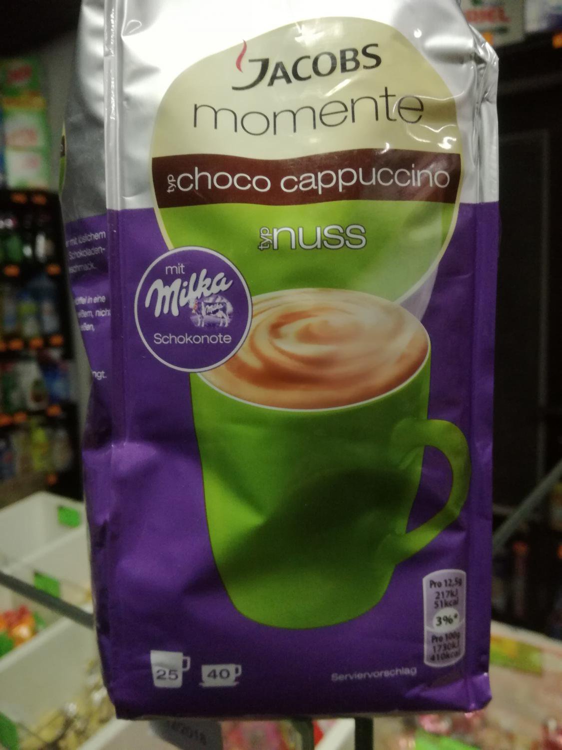 JACOBS choco cappuccino s oříškem-Milka 500g : Farladonie - Drogerie ...